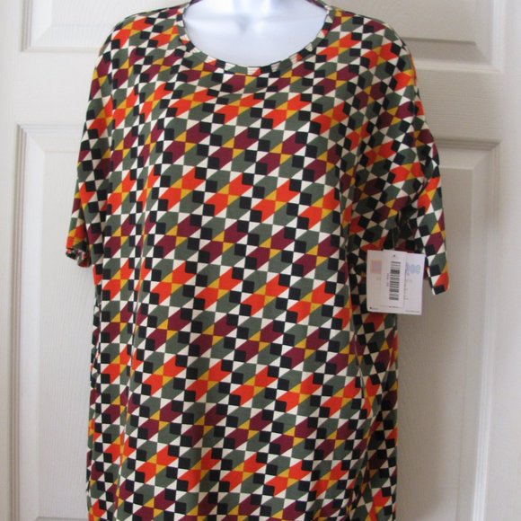 LuLaRoe | Tops | 25 Lularoe Irma Tunic Xs Nwt 35 Fall Colors Green Red ...